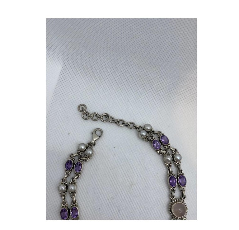 Nicky Butler Sterling Silver 925 India Multi Gemstone Necklace For Sale ...