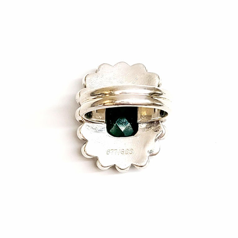 Nicky Butler Sterling Silver Green Chalcedony and Amethyst Ring at 1stDibs