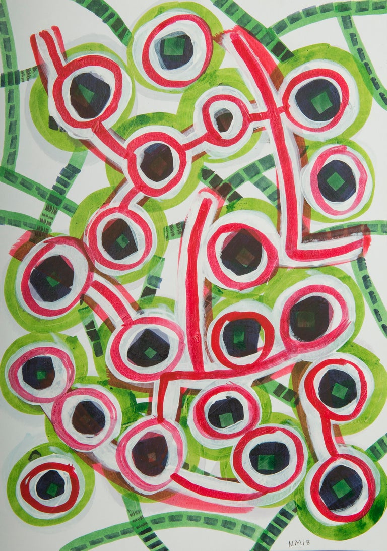 Nicky Marais - Springs 3, Nicky Marais, Acrylic paint and ink on paper ...