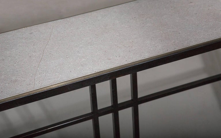 Nico Console Table — Medium — All Patinated Brass — Made in Britain For ...