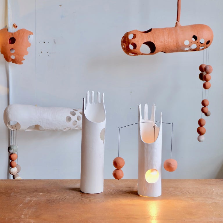 Nico Lamp, Sculptural Contemporary Hand-Built Ceramic Table Lamp in ...