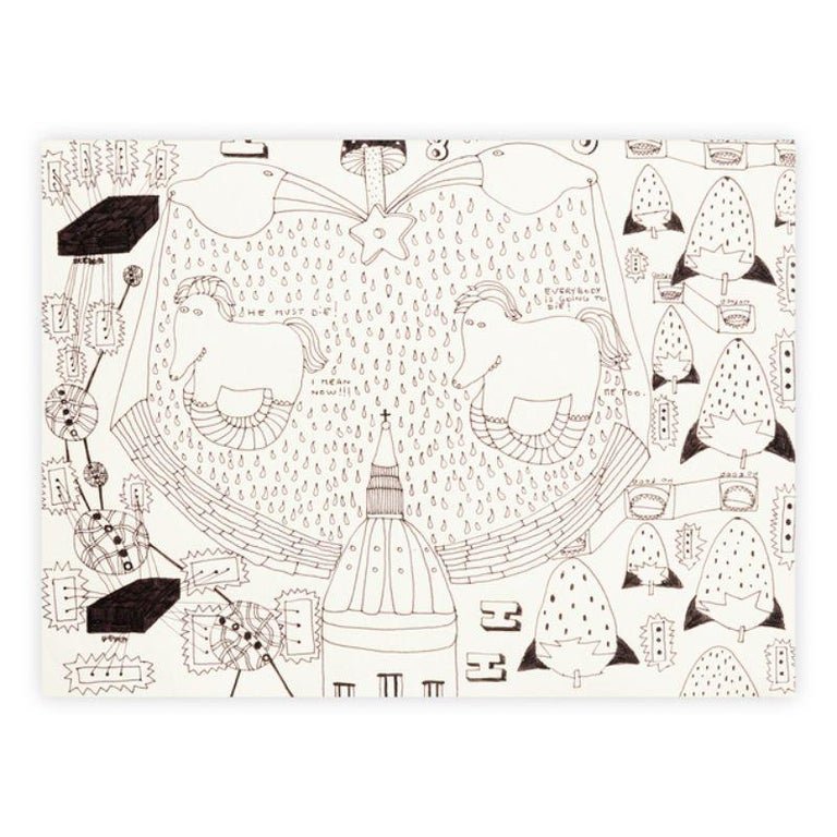 Nico Vascellari - Nico Vascellari - Untitled - Unique Work - Marker On ...