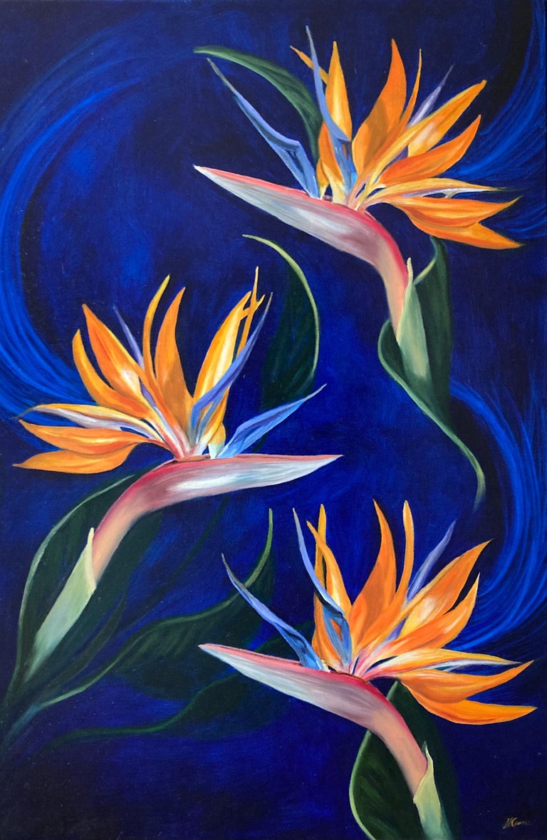 Nicola Currie - Parso Paradiso, Contemporary Floral Still Life Oil ...