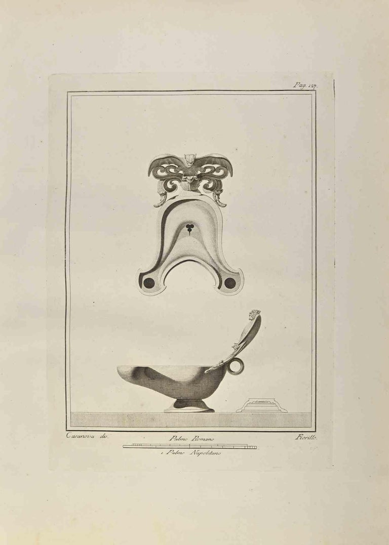Nicola Fiorillo - Tragedy Masks Pompeian Style - Etching by Nicola ...