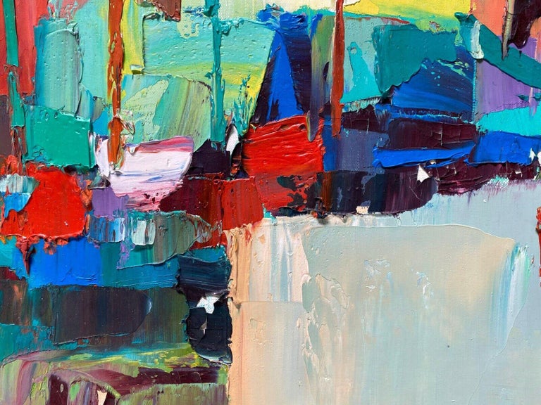 Nicola Simbari Oil on Canvas, Green Harbor, Signed For Sale at 1stDibs