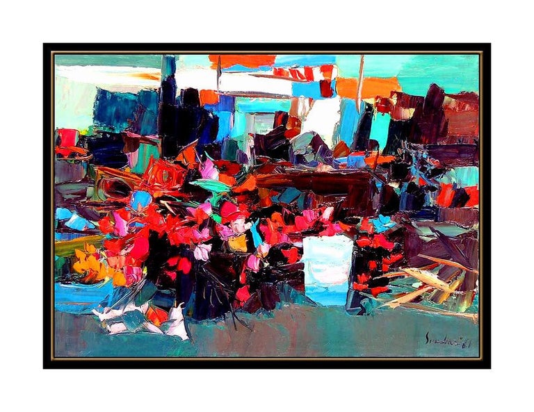 Nicola Simbari - Nicola Simbari Original Oil Painting On Canvas Signed ...