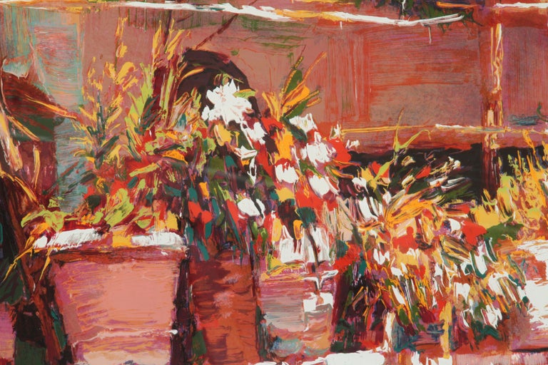 Nicola Simbari - Balcony in Amalfi, Impressionist Print by Nicola ...