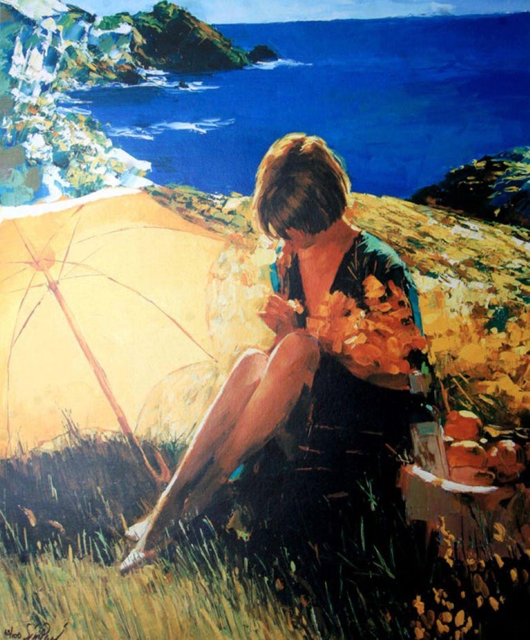 Nicola Simbari - Yellow Umbrella-Unstretched Limited Edition Giclee ...