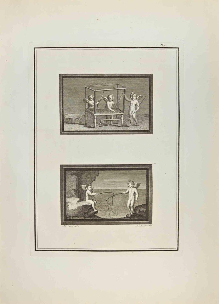 Nicola Vanni - Cupids - Etching by Nicola Vanni - 18th Century For Sale ...