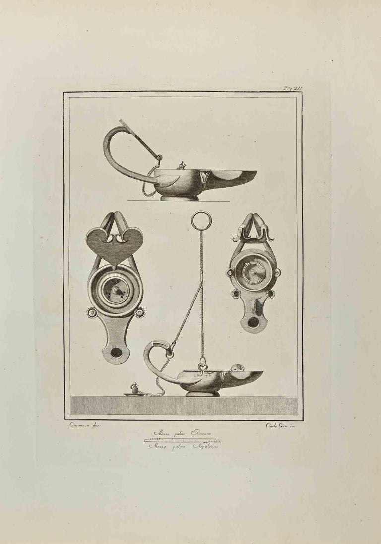 Nicola Vanni - Ancient Still Life 2 - Etching by Nicola Vanni - 18th ...