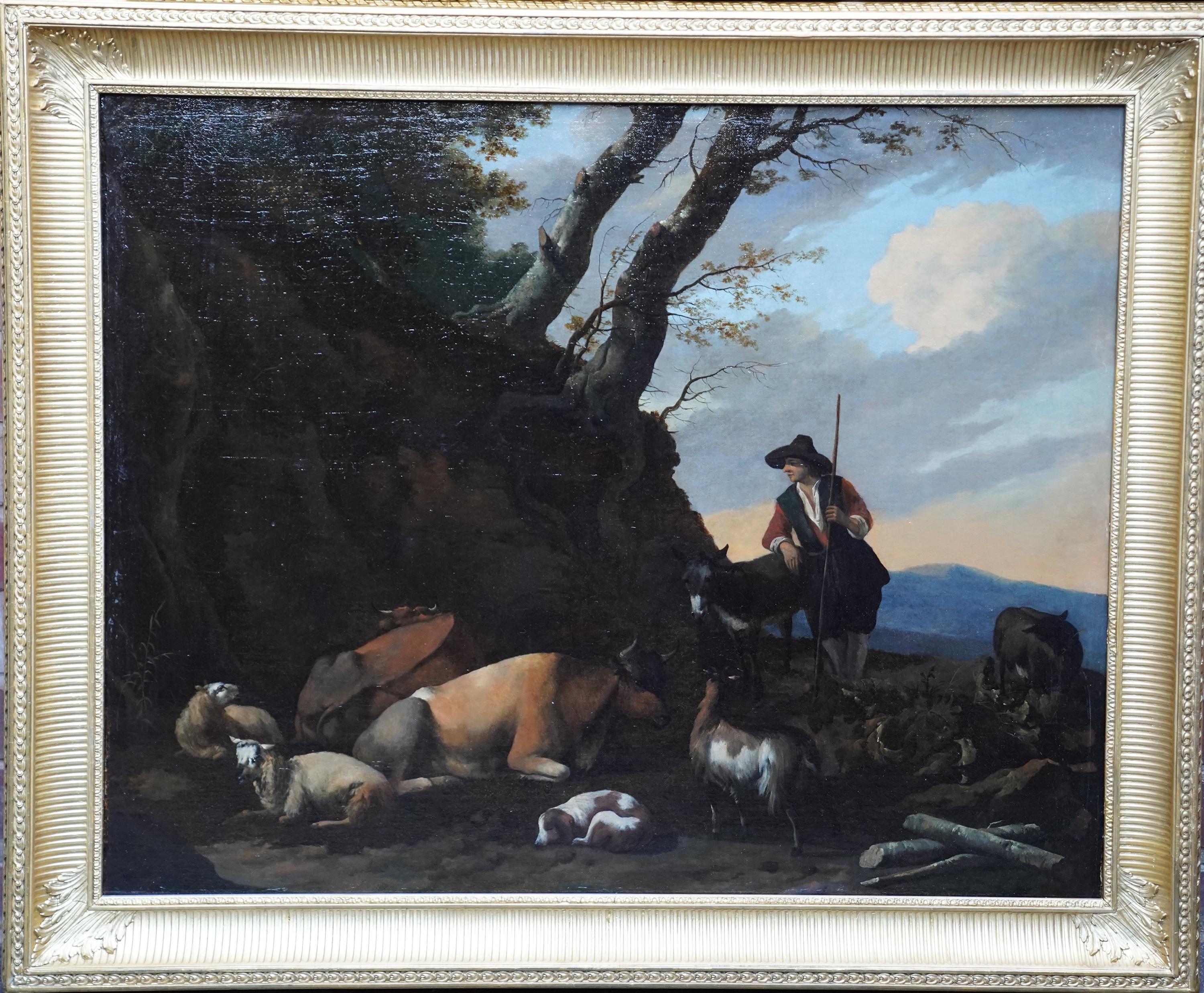 17th century Dutch old master - A majestic hunt - Dog Prey at 1stDibs