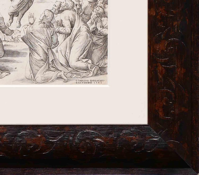 Nicolas Beatrizet - “Ascension of Christ” Black and White Biblical ...