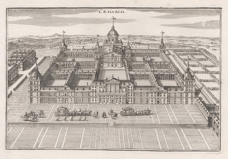 Nicolas de Fer - L''Escurial, architectural engraving view of the ...