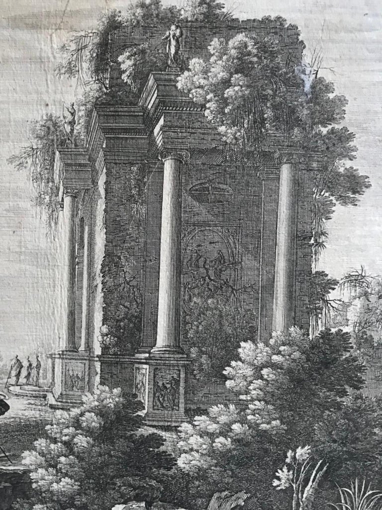 Nicolas Perelle "Christ Speaking to the Shepherds" Engraving 17th ...