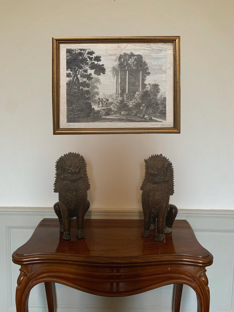 Nicolas Perelle "Christ Speaking to the Shepherds" Engraving 17th ...