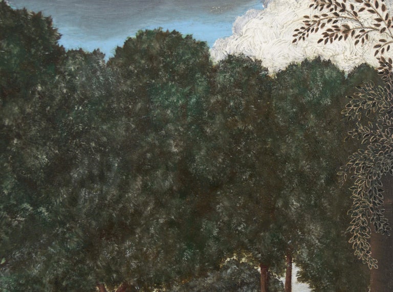 Study of Nicolas Poussin Landscape with a Man Washing His Feet in Oil ...