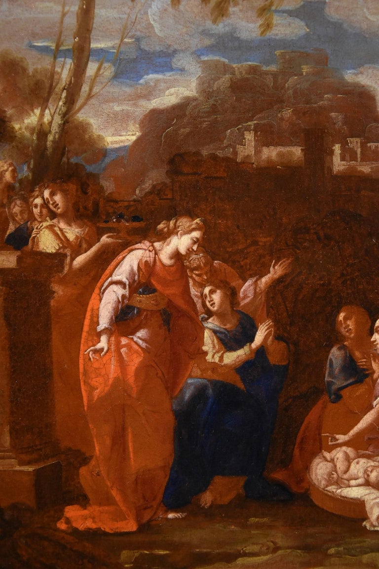 Poussin Moses Landscape Old master Oil on canvas Paint 17th Century ...