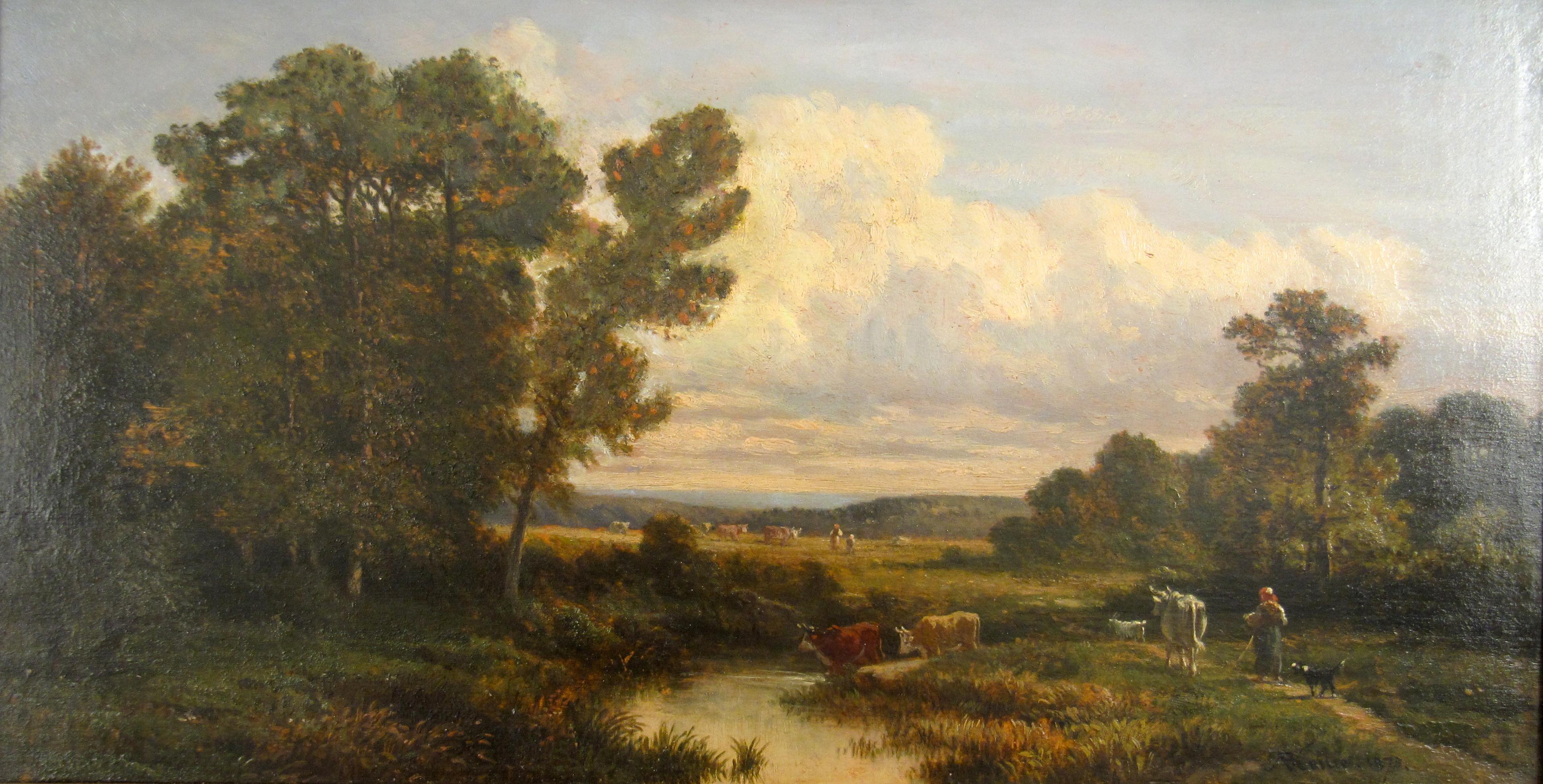 Robert Burrows - Winter Walk Robert Burrows (1810-93) - Suffolk Artist ...