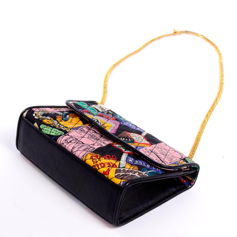 Nicole Miller Shopaholic Rodeo Drive Vintage Handbag W Chain Shoulder ...