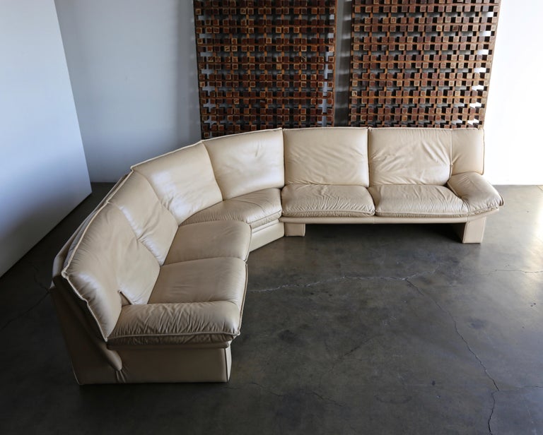 Nicoletti Salotti Modern Leather Sectional Sofa, circa 1985 at 1stDibs ...