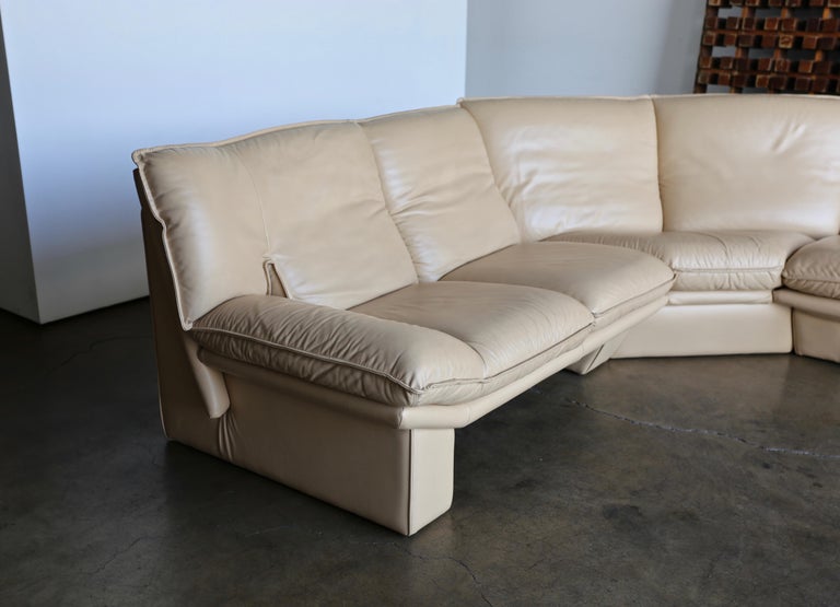 Nicoletti Salotti Modern Leather Sectional Sofa, circa 1985 at 1stDibs ...