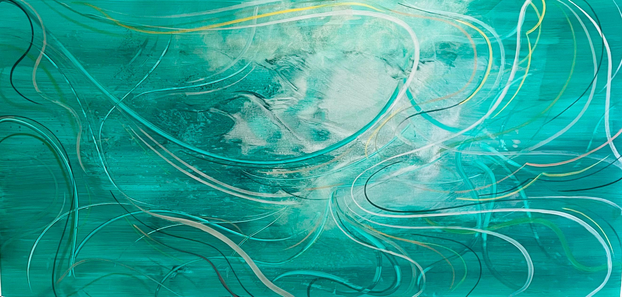 Rainer Gross - Orange Abstract pressed pigment painting from 2005 by ...