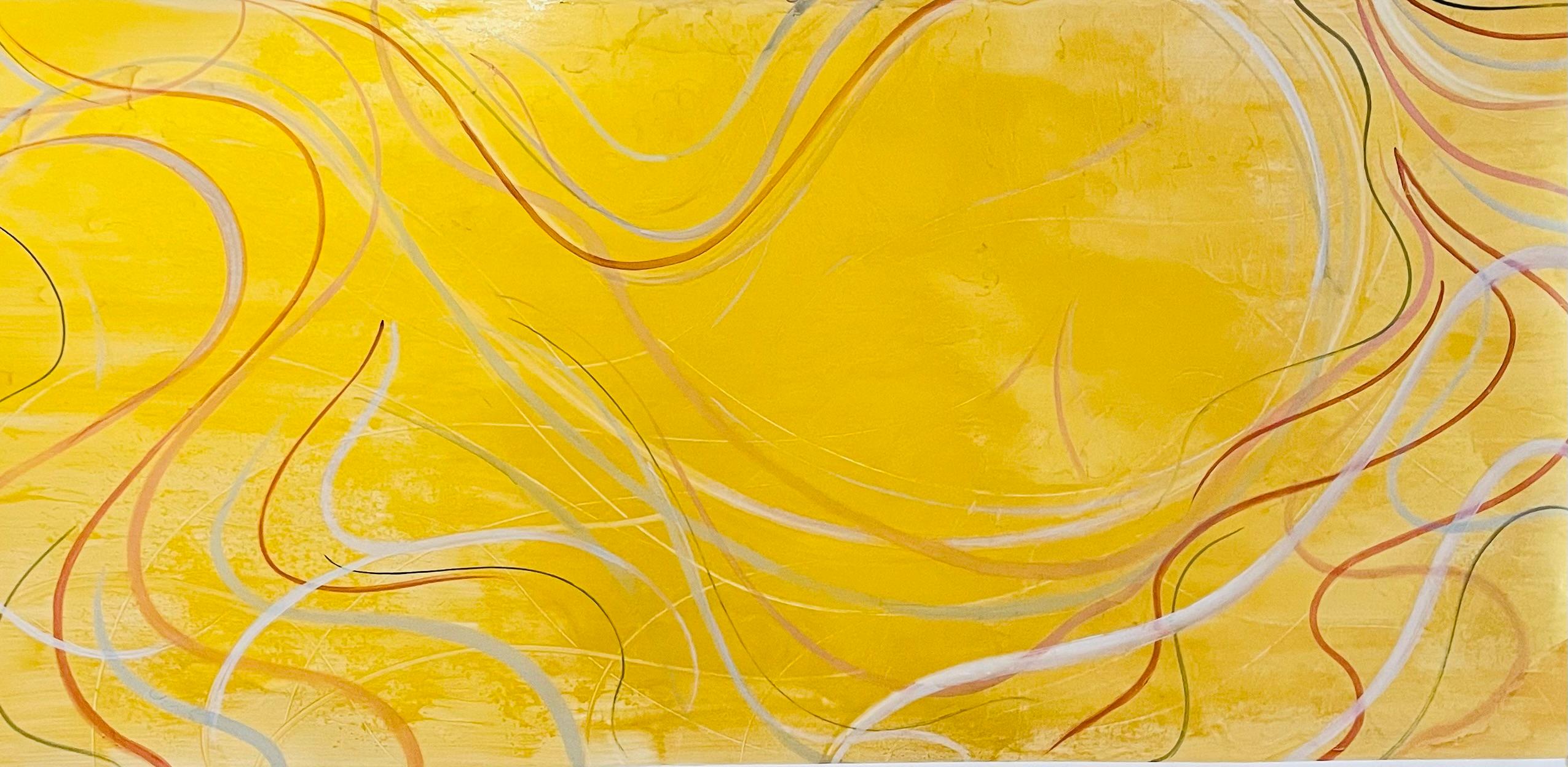 Rainer Gross - Orange Abstract pressed pigment painting from 2005 by ...