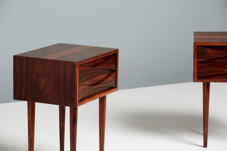 Niels Clausen Rosewood Nightstands c1960s For Sale at 1stDibs