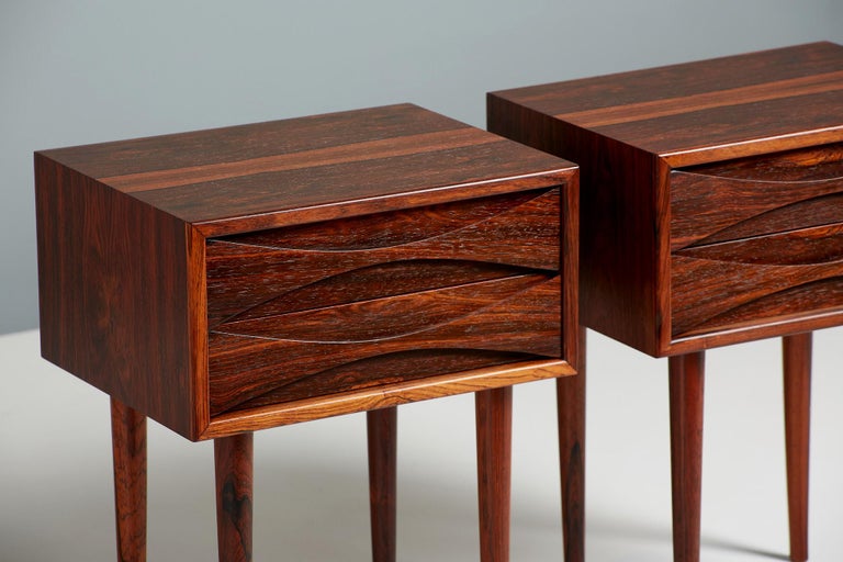 Niels Clausen Rosewood Nightstands c1960s For Sale at 1stDibs