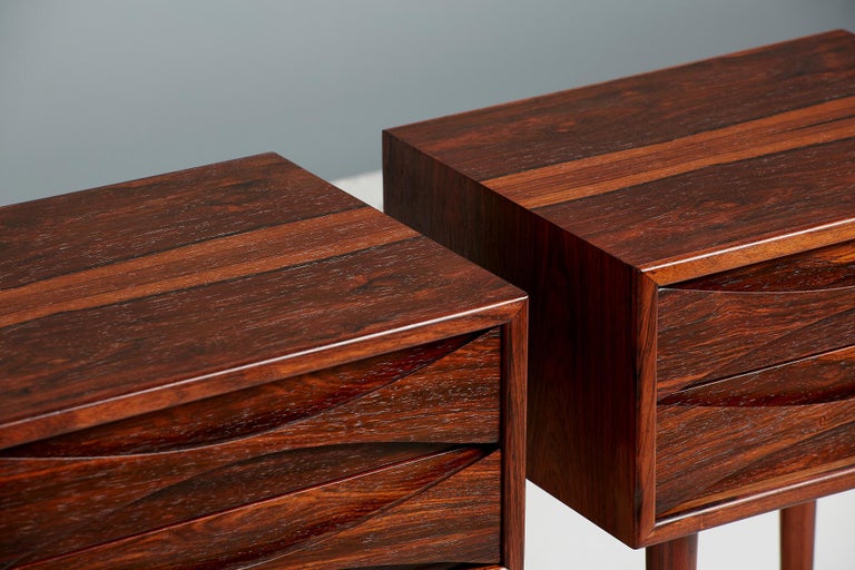 Niels Clausen Rosewood Nightstands c1960s For Sale at 1stDibs