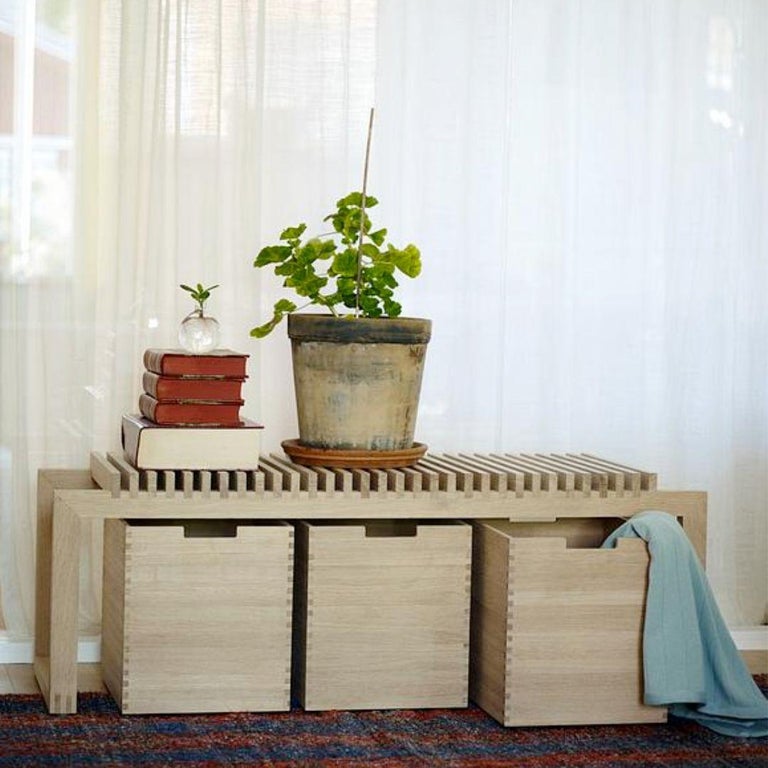 Niels Hvass Outdoor 'Cutter' Stool in Natural Oak for Skagerak For Sale ...