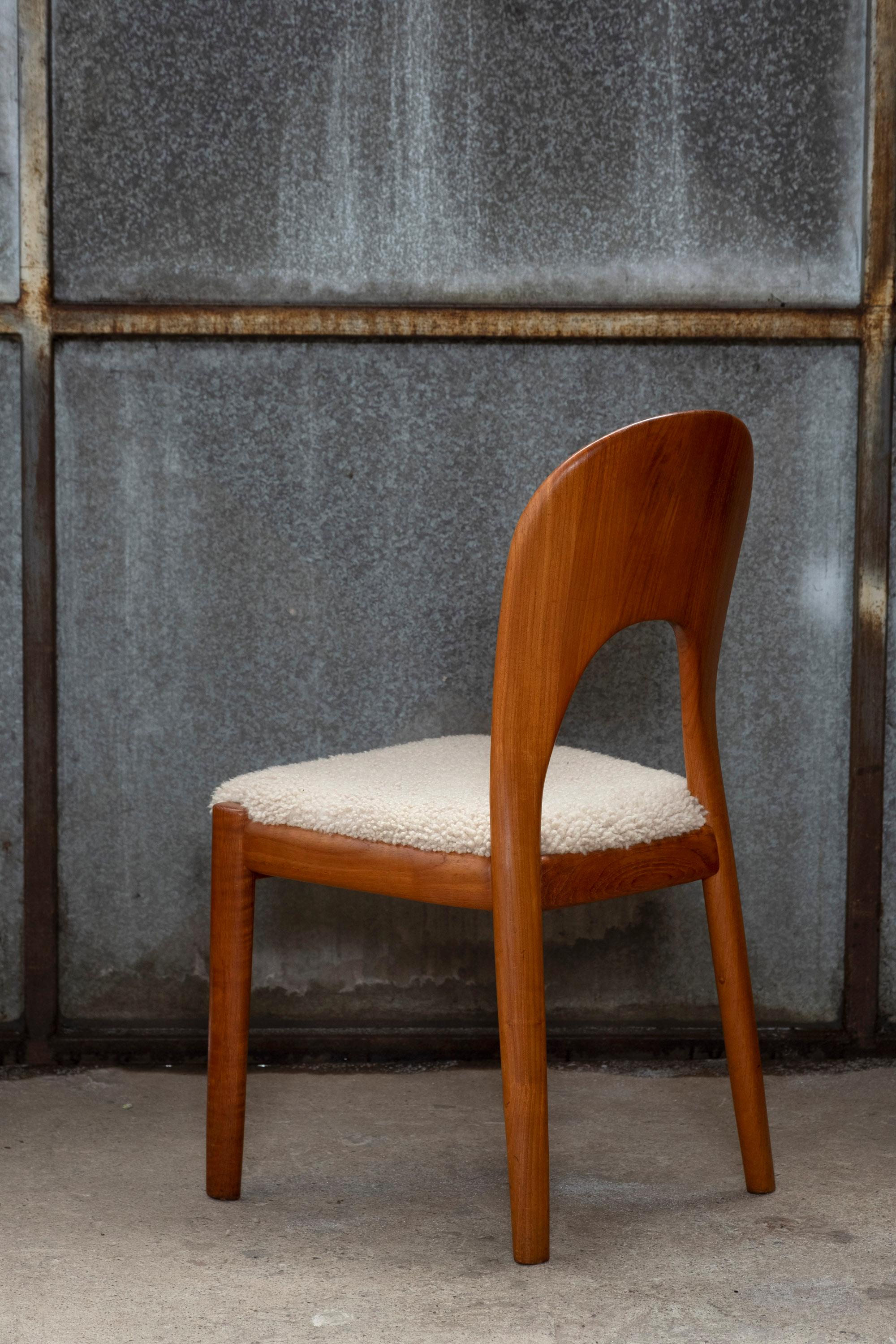 Niels Koefoed Dining Chairs Model "Morten" in Teak For Sale at 1stDibs