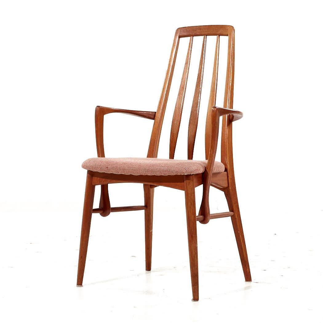 Niels Koefoed Eva Mid Century Danish Teak Captains Dining Chairs - Pair ...
