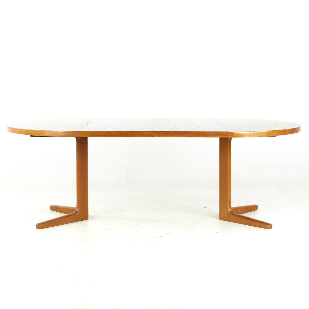 Niels Koefoed Eva Mid Century Danish Teak Expanding Dining Table with 2 ...