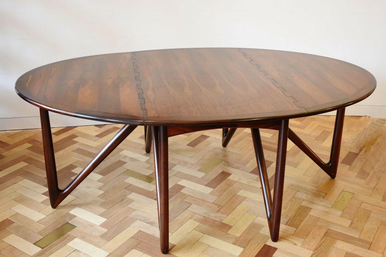 Niels Koefoed Gateleg Rosewood Dining Table for Koefoeds Møbelfabrik at ...
