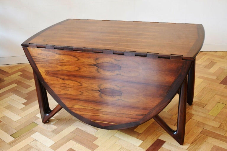 Niels Koefoed Gateleg Rosewood Dining Table for Koefoeds Møbelfabrik at ...