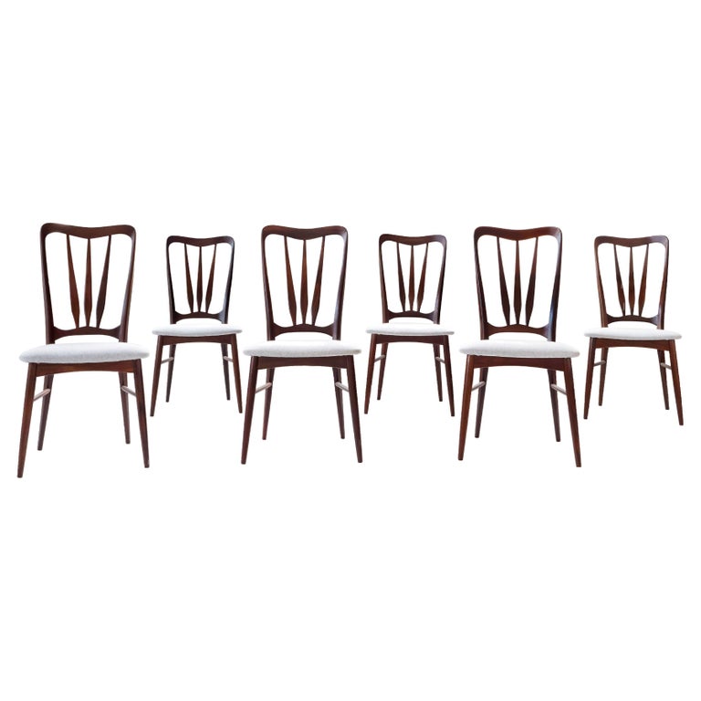 Niels Koefoed Set of 6 "Ingrid" Dining Room Chairs in Rosewood, Denmark ...