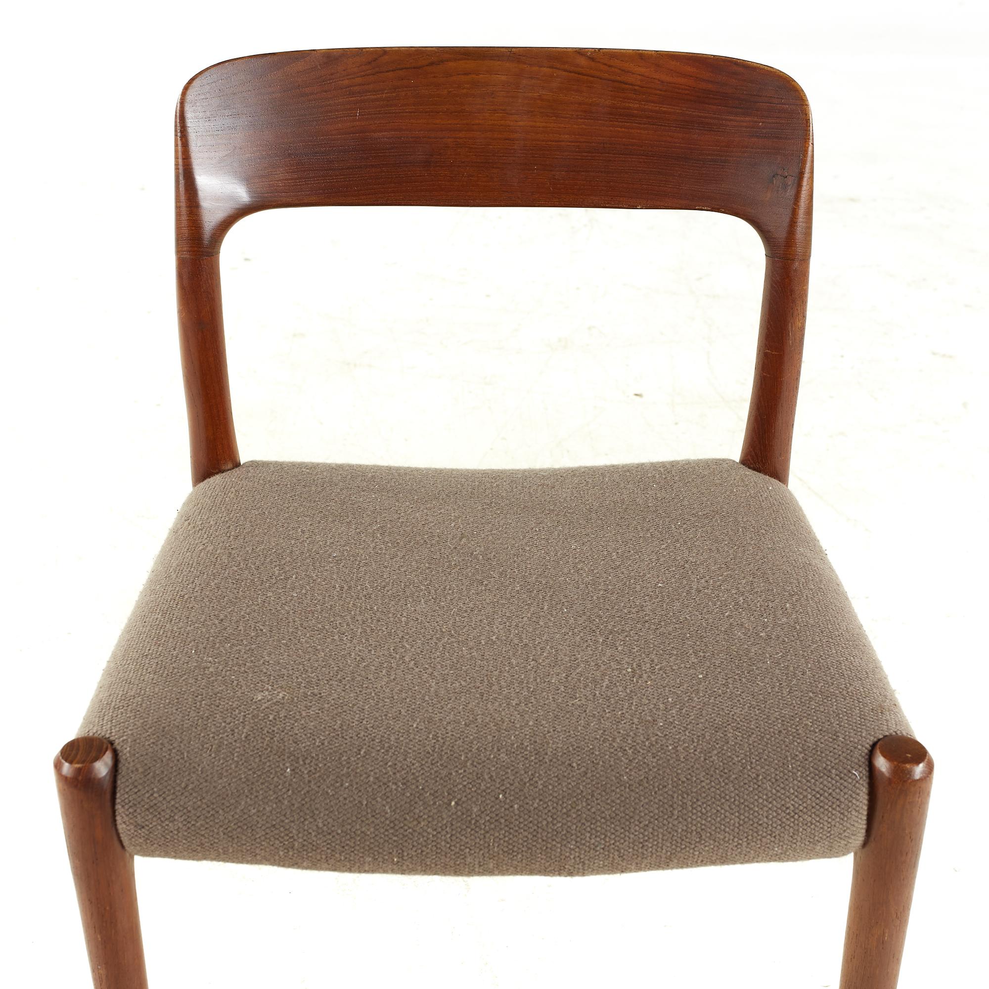 Niels Moller Midcentury Model 75 Teak Dining Chairs, Set of 6 For Sale ...