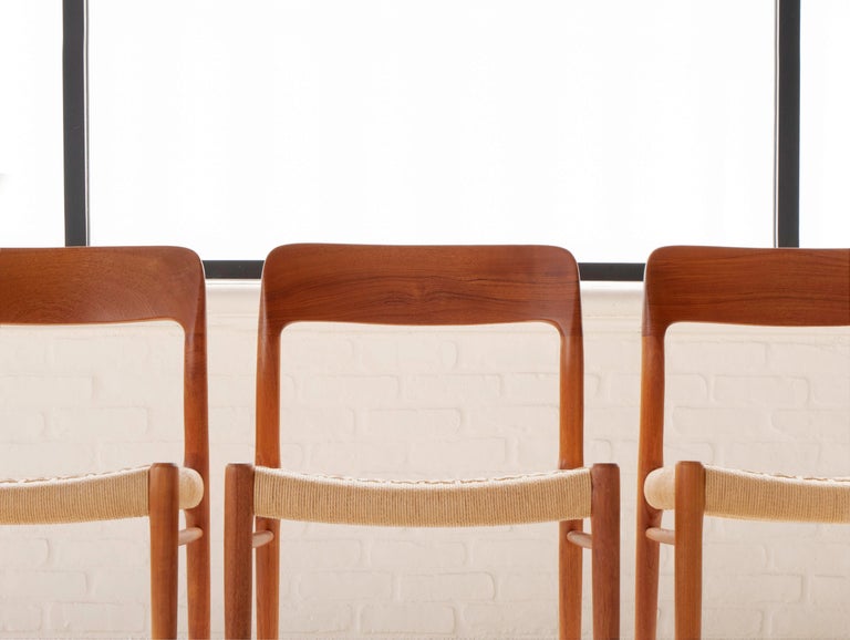 Niels Moller Model 75 Dining Chairs for J.L. Moller in Teak, Set of 9 ...
