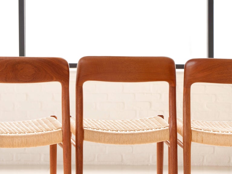 Niels Moller Model 75 Dining Chairs for J.L. Moller in Teak, Set of 9 ...