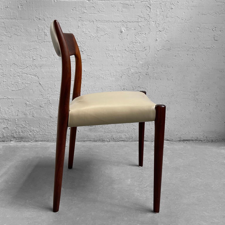 Niels Moller Model 77 Rosewood Leather Dining Side Chair For Sale at ...