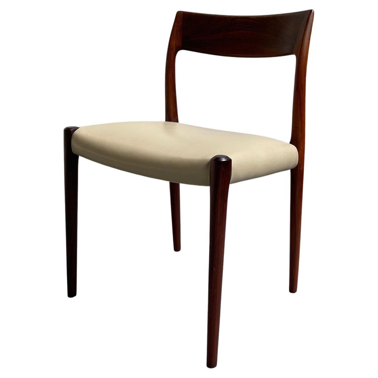 Niels Moller Model 77 Rosewood Leather Dining Side Chair For Sale at ...