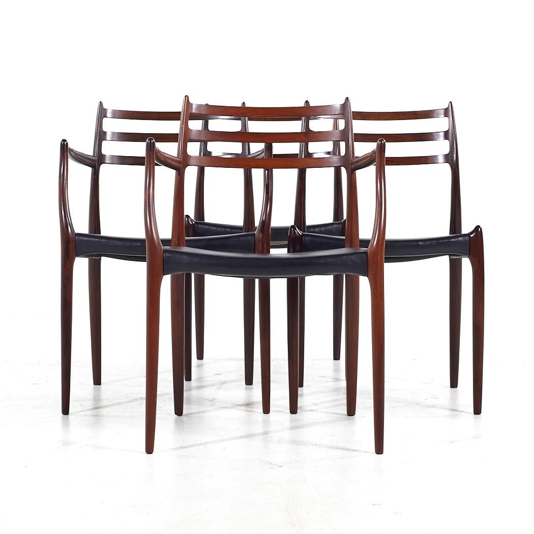 Niels Moller Model 78 and 62 Mid Century Danish Rosewood Dining Chairs ...