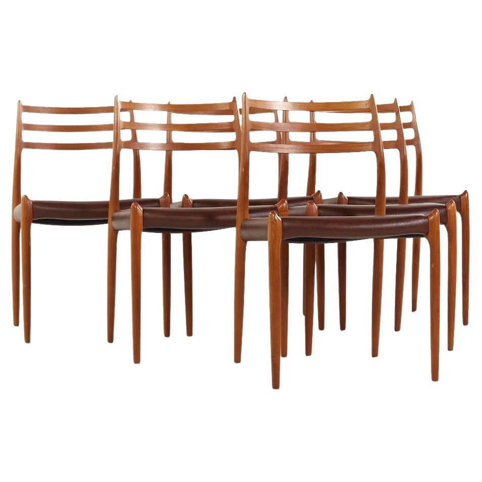 Niels Moller Model 78 Mid Century Teak Dining Chairs - Set of 6 For ...