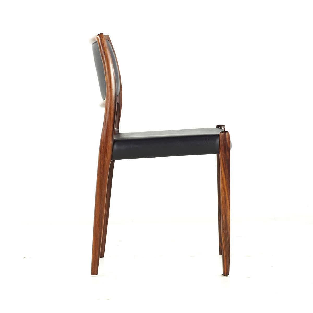 Niels Moller Model 80 Midcentury Rosewood Dining Chairs, Set of 6 For ...