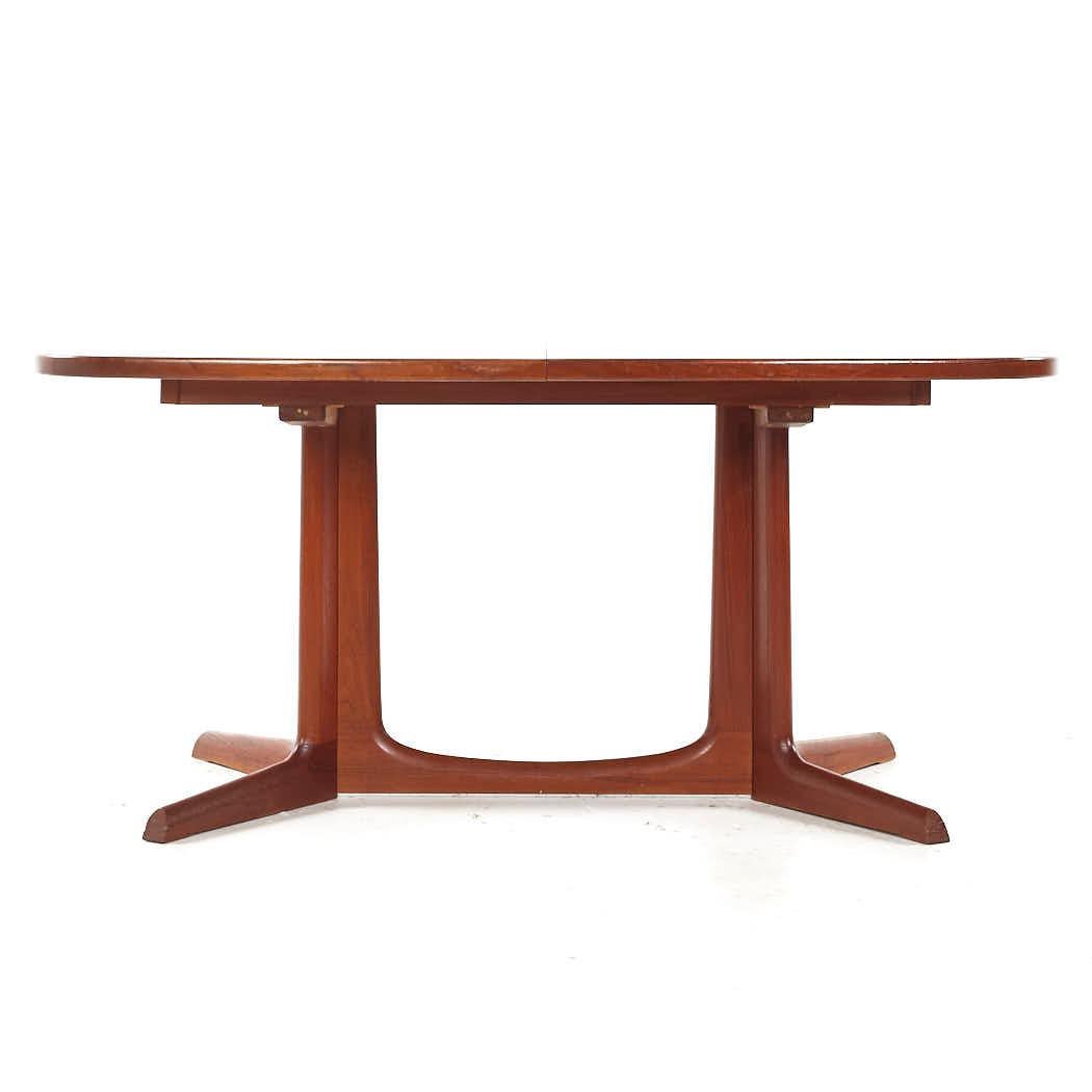 Niels Moller Style Mid Century Teak Expanding Dining Table with 2 ...
