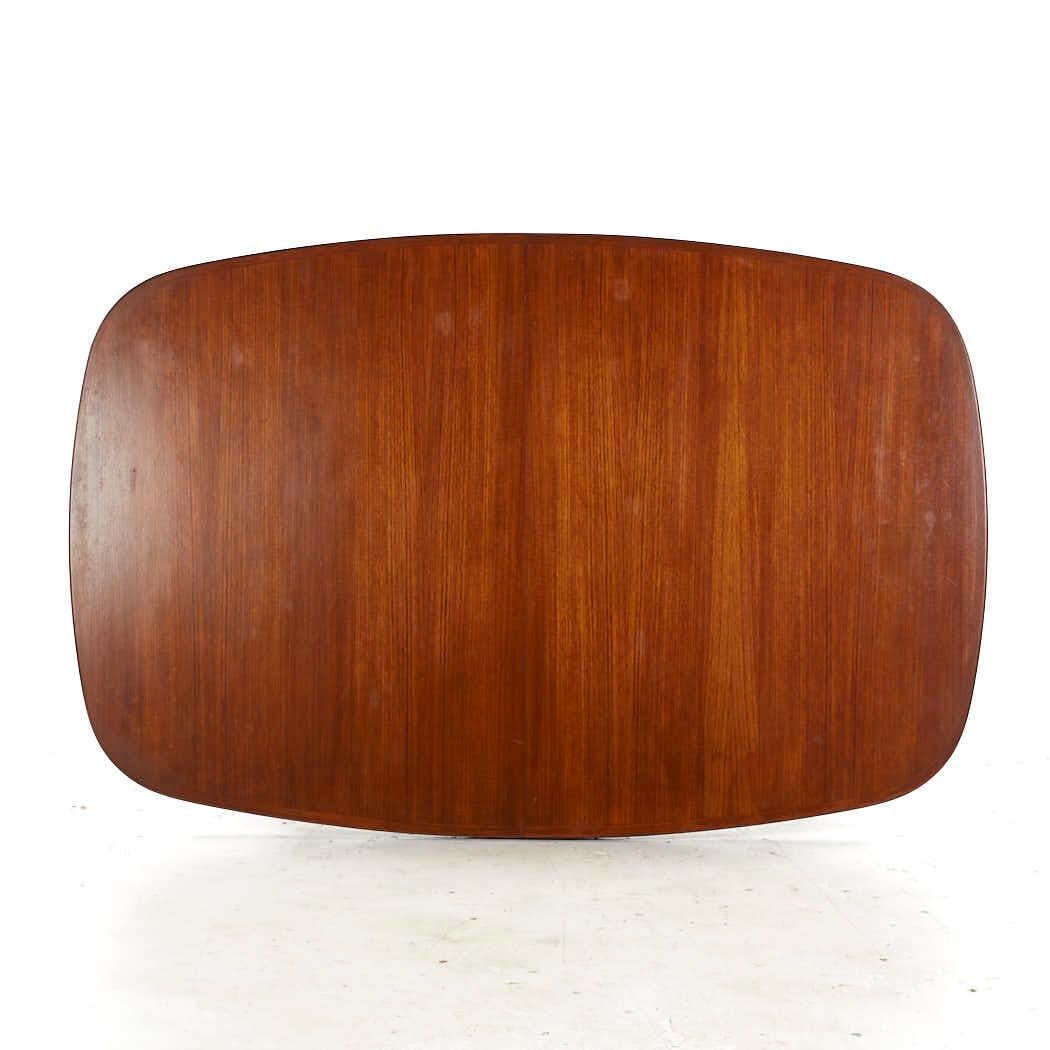 Niels Moller Style Mid Century Teak Expanding Dining Table with 2 ...