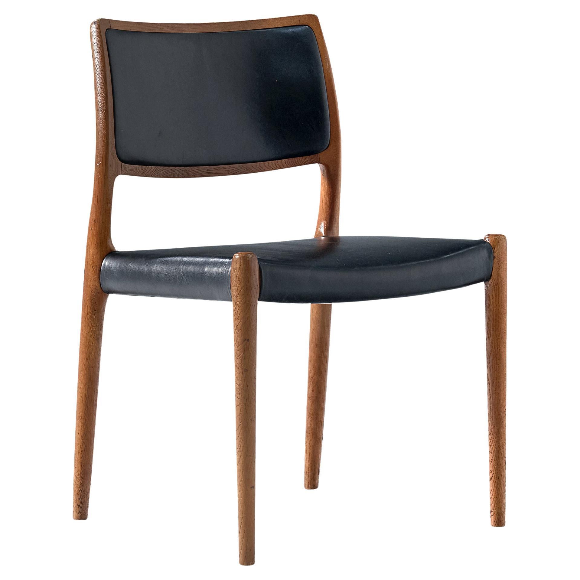 Artisan 'Neva' Dining Chairs in Oak and Leather at 1stDibs