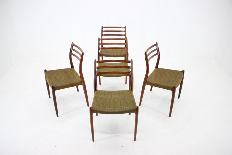 Niels Otto Møller Model JL78 Rosewood Dining Chairs for J.L. Møllers ...
