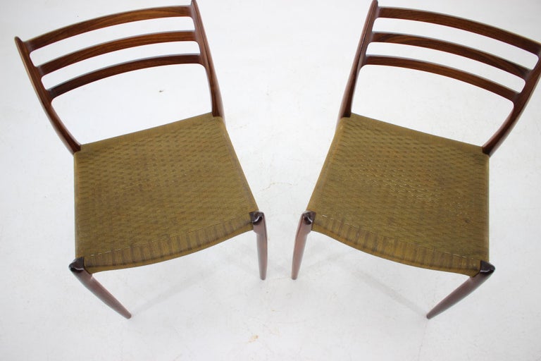 Niels Otto Møller Model JL78 Rosewood Dining Chairs for J.L. Møllers ...
